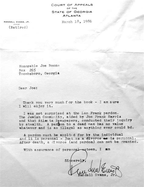 Leo Franks 1986 Posthumous Pardon Is Not Legal According To Former