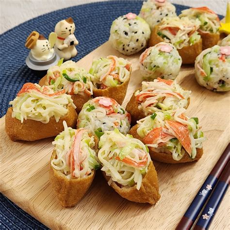 오이 크래미 유부초밥 만들기 크래미 주먹밥 만들기 도시락메뉴