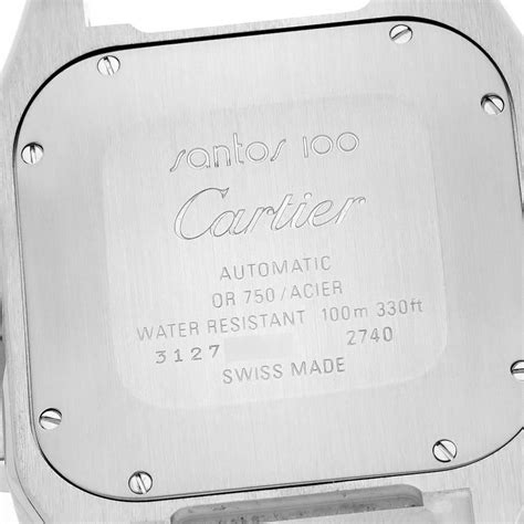 Cartier Santos 100 Steel Yellow Gold Chronograph Mens Watch W20091x7