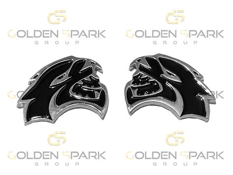 Dodge Srt Hellcat Fender Emblem Chromeblack Accessory Lh And Rh Pair