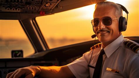 Premium Photo Closeup Portrait Of A Pilot In The Cockpit Of An Airplane