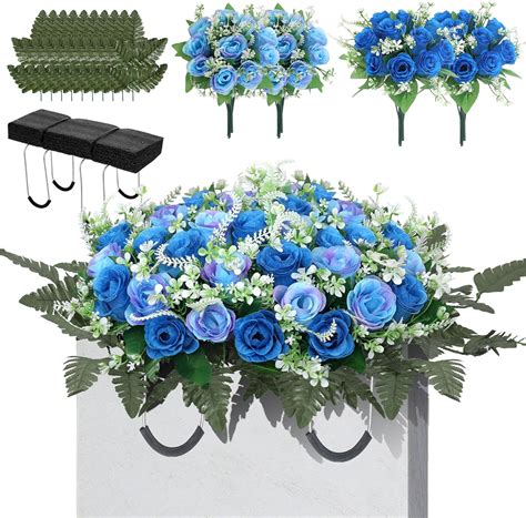 Lodou Artificial Cemetery Flower Saddles For Graves 10