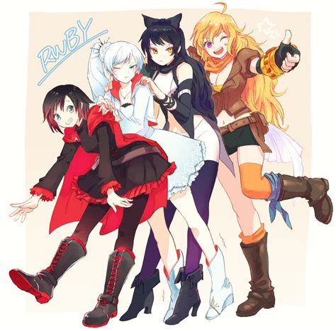 Ruby Rose Rwby Anime Fandoms Weiss Schnee Yang Xiao Long