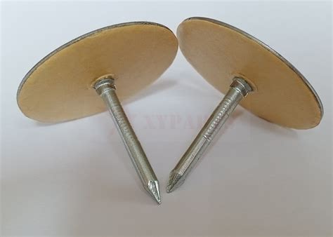 Galvanized Steel Cup Head Duct Liner Nails With Insulated Paper To