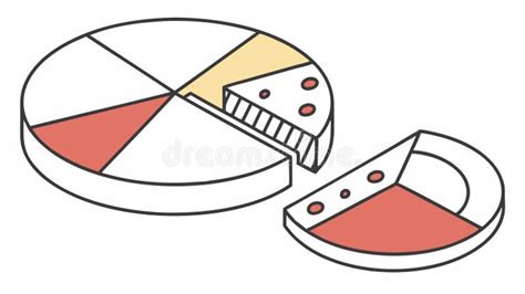 A Single Slice Of A Pie Chart Representing Data And Segments Vector