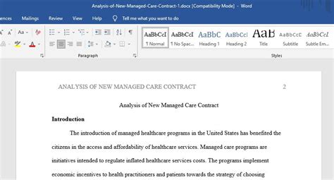 Analysis Of New Managed Care Contract Essay Counter