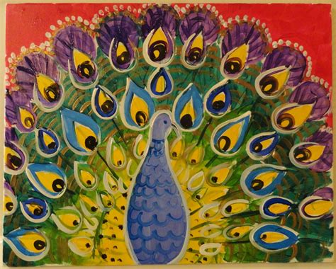 Peacock Showing Off Starry Night Studio