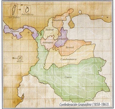 Resultado De Imagen Para Mapa Republica De La Nueva Granada 1830 1858