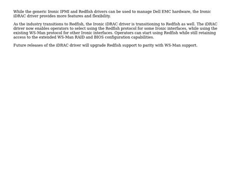 Conclusion Technical Guide—managing Dell Emc Hardware With The Openstack Ironic Train Idrac