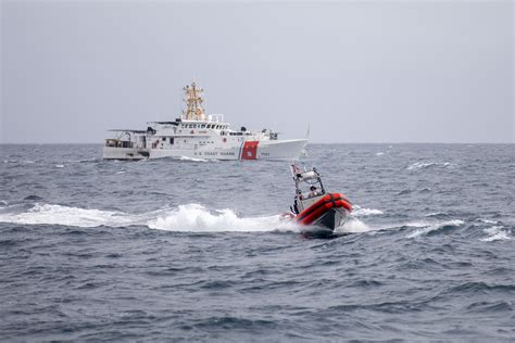 Coast Guard Navy Rescue 18 People From Disabled Vessel Off San Diego