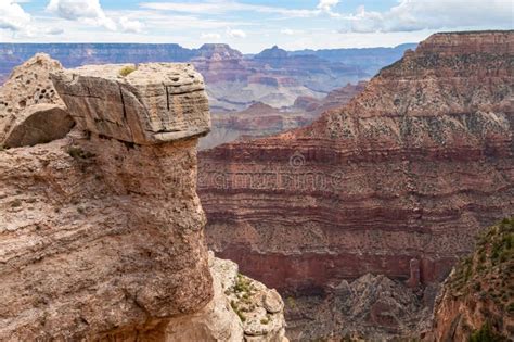 Grand Canyon Massive Rock Formation With Panoramic View Of O Neill