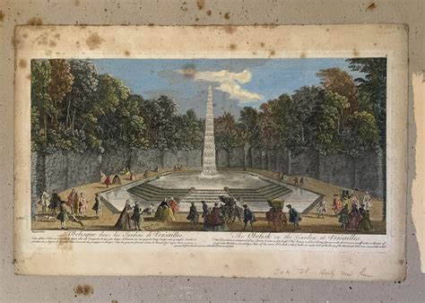 Found This Old Print Jacques Rigaud The Obelisk In The Garden At Versailles Engraving Published