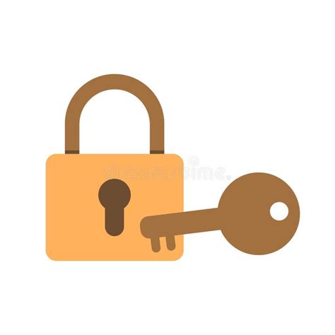 Security Lock Icon Padlock Key Access Protection System Vector