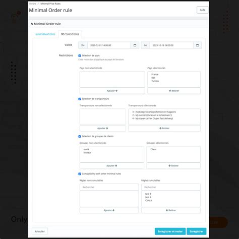 Prestashop Minimal Purchase Price Rules My Presta Store