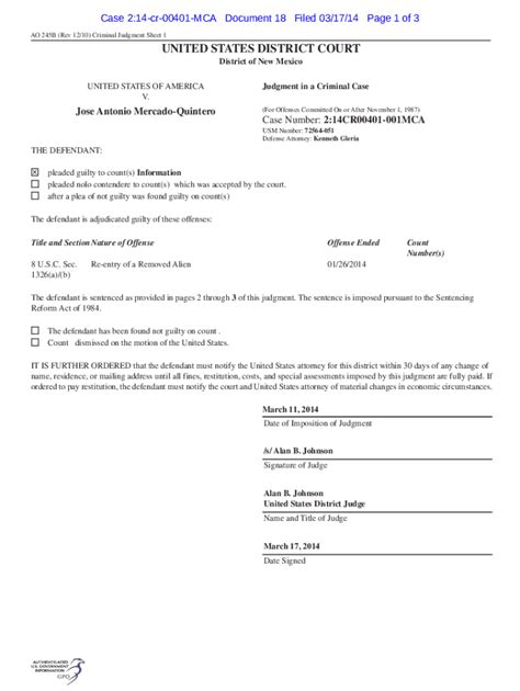 Fillable Online Judgment In A Criminal Case Fax Email Print Pdffiller