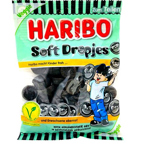 Haribo Soft Dropjes Black Licorice Jelly Drops 175g
