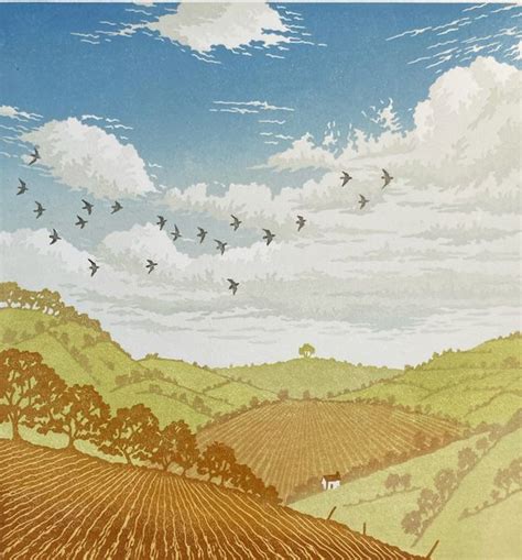Devon Fields Linocut Steve Manning Artfinder