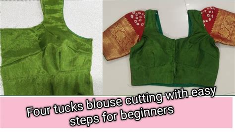 4 Tucks Blouse Cutting And Stitching Step By Step Ll Belt Blouse Ki