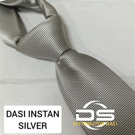 Jual Dasi Instan Siver Dasi Siap Pakai Dasi Motif Bintik Ukuran Medium 3inch 7 5cm Shopee