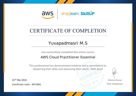 yuvapadmasri m s on linkedin aws cloudcomputing certification