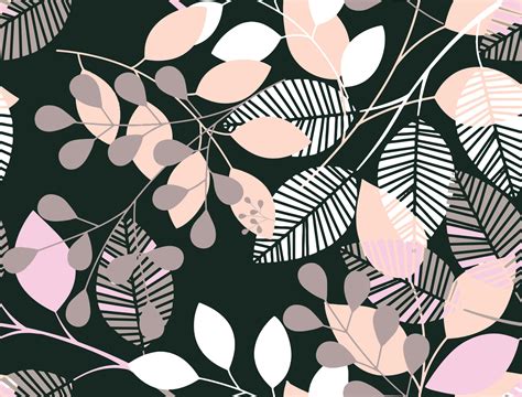 Leaf Repeat Pattern Design 6412196 Vector Art At Vecteezy