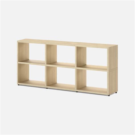 European Made Boon 3x2 Wide Oak Shelving Shop