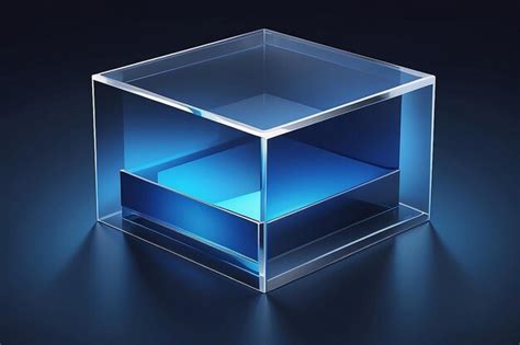 Premium Photo Vector Design In Glass Morphism Style Translucent Cardsized Box On A Dark Blue