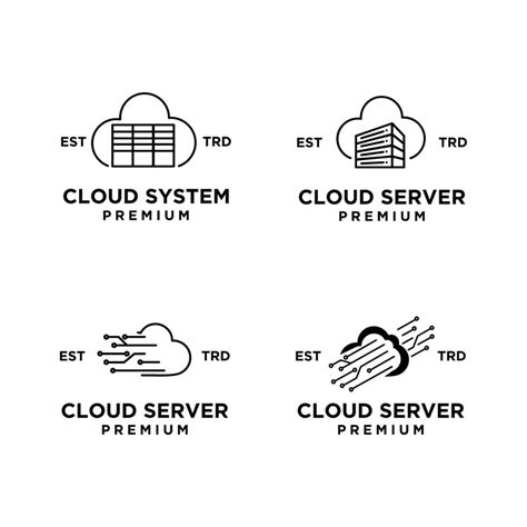 Cloud Server Logo Icon Design Illustration Set Collection 20309612