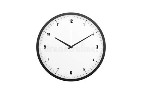 Simple Analog Modern Wall Round Clock Vector Illustration Eps 10 Stock
