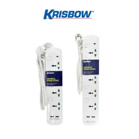 Jual Colokan Listrik Universal Krisbow Dengan Usb 4 Socket 5 Socket Krisbow Stop Kontak