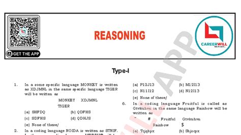 Coding And Decoding Study Guide Course Code 10 Studocu