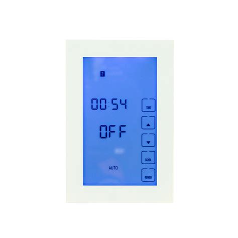 Radiant White Premium Touchscreen Digital Timer Switch Vertical Orientation