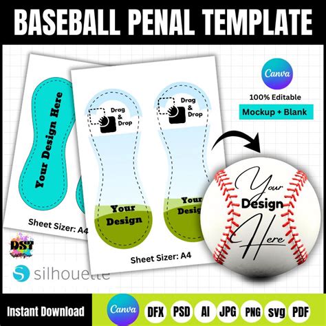 Baseball Panel Template Tennis Ball Template Photo Baseball Softball