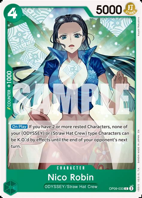Op09 033 R1 Nico Robin One Piece Card Game Card One Piece Card Game