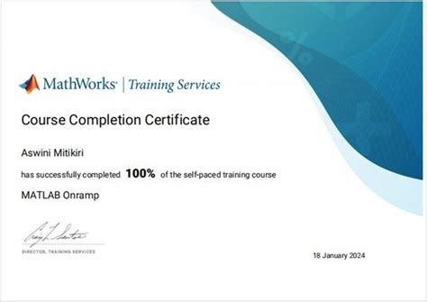 Aswini Mitikiri On Linkedin Matlab Imageprocessing Certifications