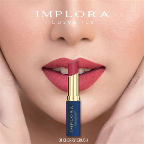 Jual Implora Intense Matte Lipstick Long Lasting Finish Lipstik Implora 01 Cherry Crush