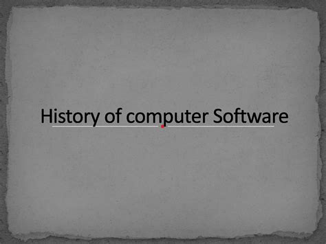 Computer Program History at Richard Avitia blog