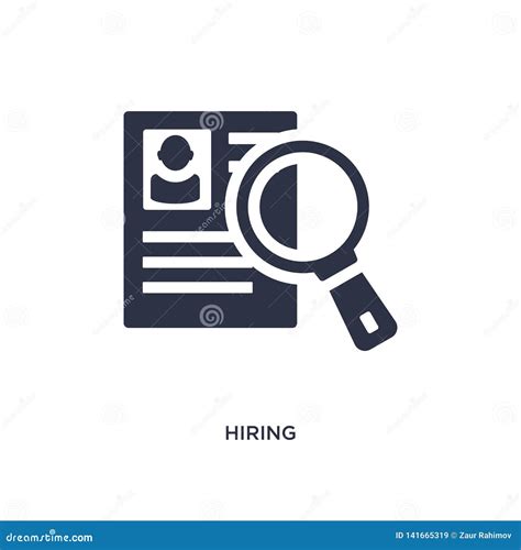 Hiring Icon On White Background Simple Element Illustration From Human Resources Concept Stock