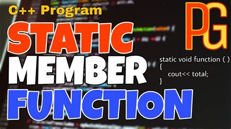 Static Member Function In Hindi C Youtube