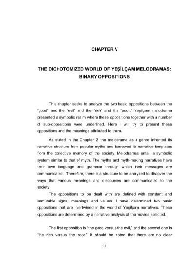 Chapter V The Dichotomize