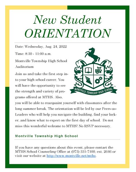 Student Orientation Flyer