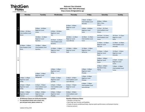 Classes And Booking Policy Thirdgen Pilates