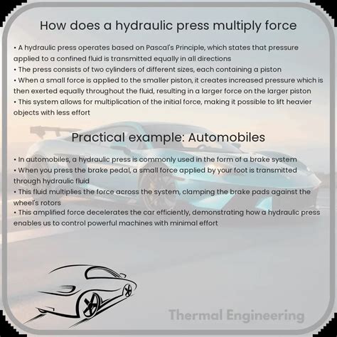 How Does A Hydraulic Press Multiply Force
