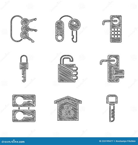 Set Safe Combination Lock House Under Protection Key Digital Door