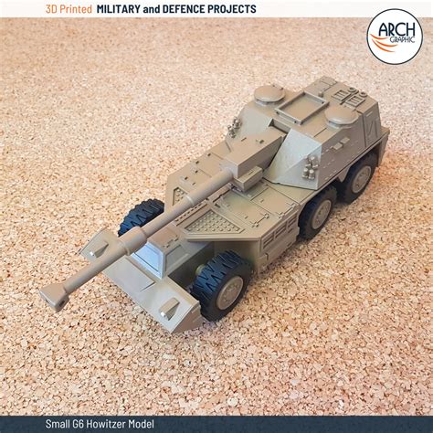 3d Printed Military Small G6 Howitzer Model