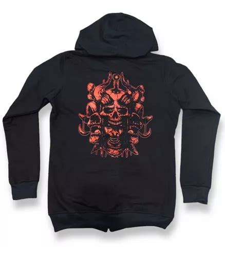 Sudadera Black Devil Cráneos Rojos ¡envió Gratis Envío Gratis