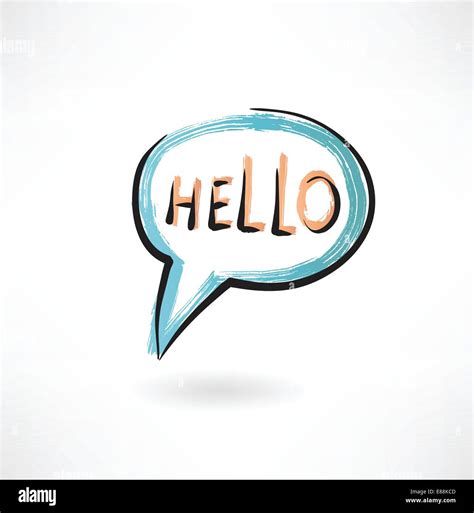 Hello In Bubble Speech Stock Vector Image And Art Alamy