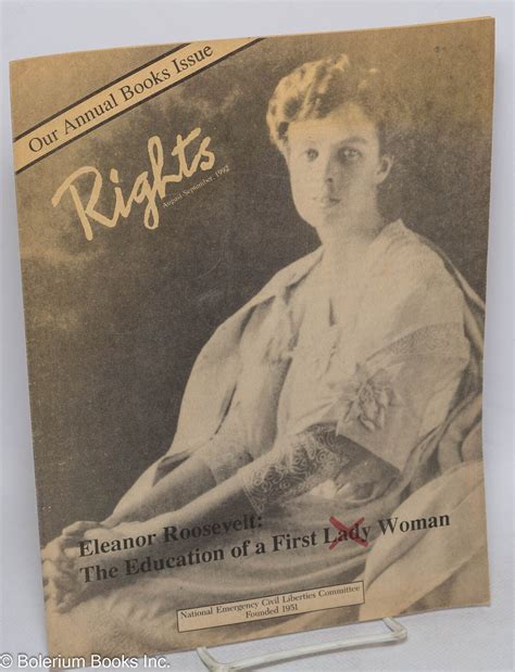 Rights Vol 38 No 2 August Sept 1992 Eleanor Roosevelt The