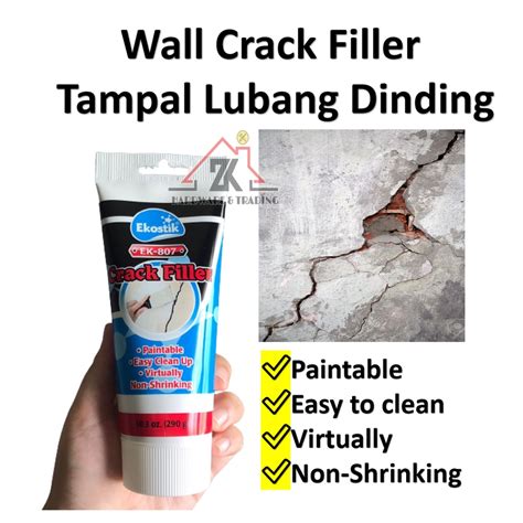 Gap Filler Crack Filler Putty Wall Repair Simen Tampal Lubang Dinding Penampal 290g Shopee