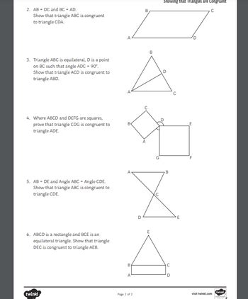 Answered AB DC And BC AD Show That Triangle ABC Is Congruent To Triangle CDA A B C Bartleby